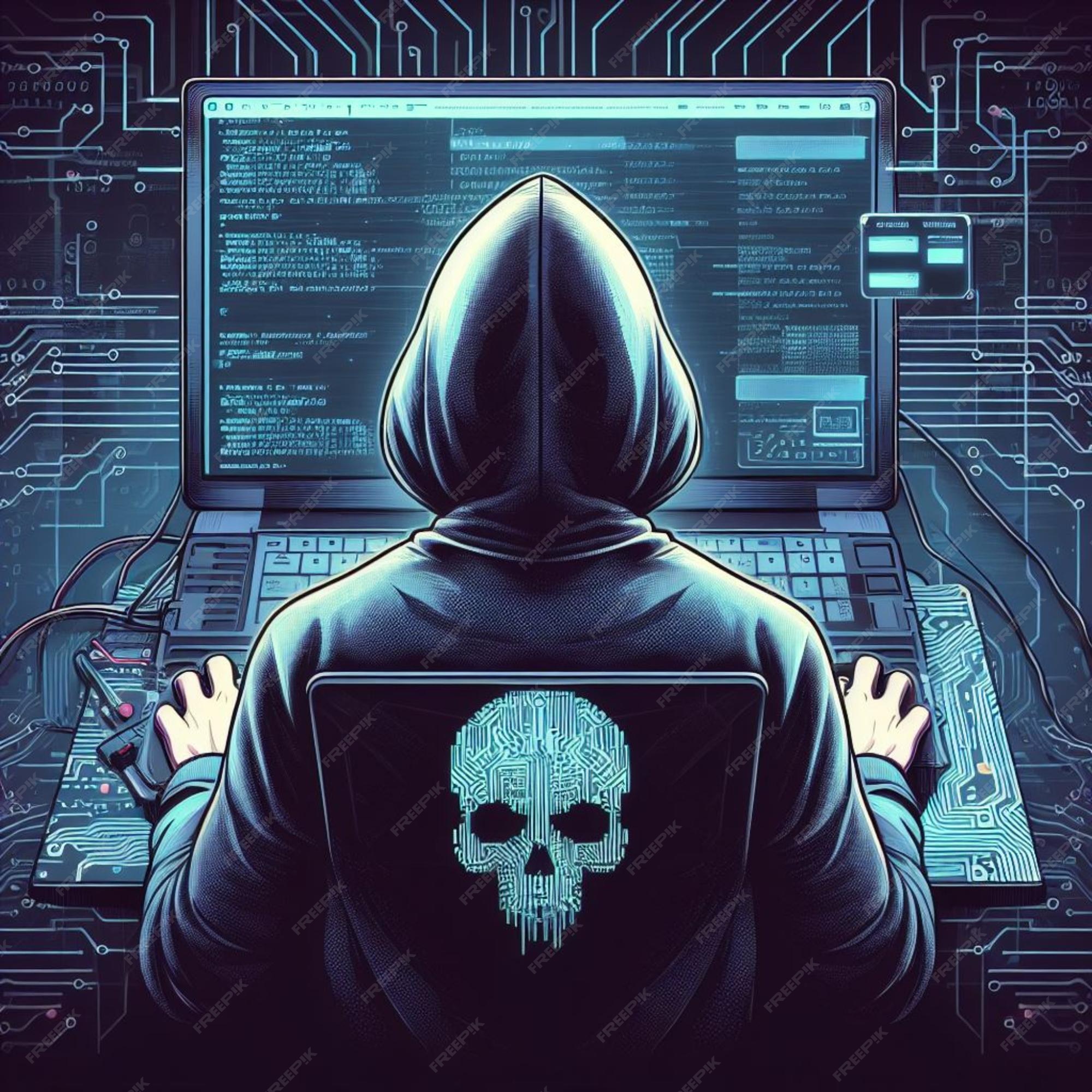 Premium AI Image | hacker hacker photo cyber crime coding photo a boy coding hacker computer ...