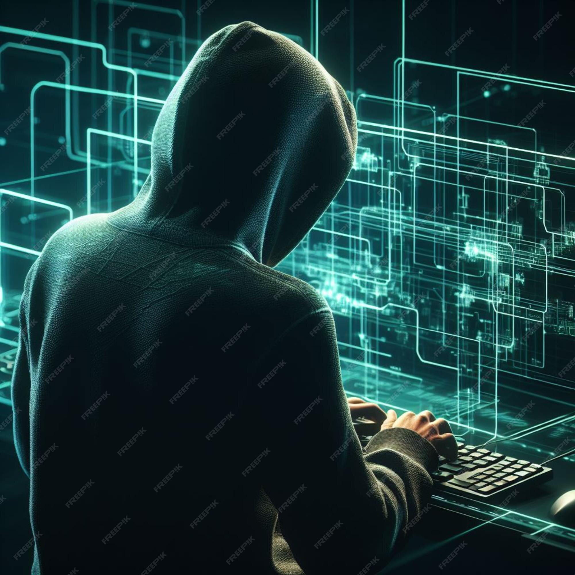 Premium AI Image | hacker hacker photo cyber crime coding photo a boy ...