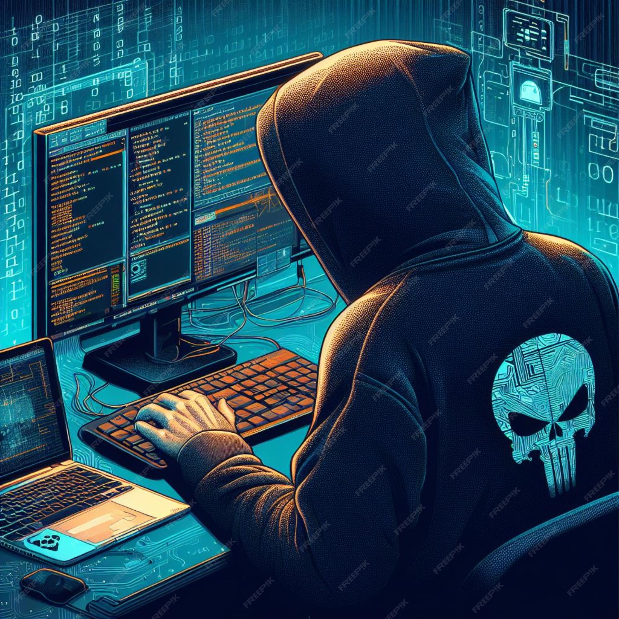 Premium AI Image | hacker hacker photo cyber crime coding photo a boy ...
