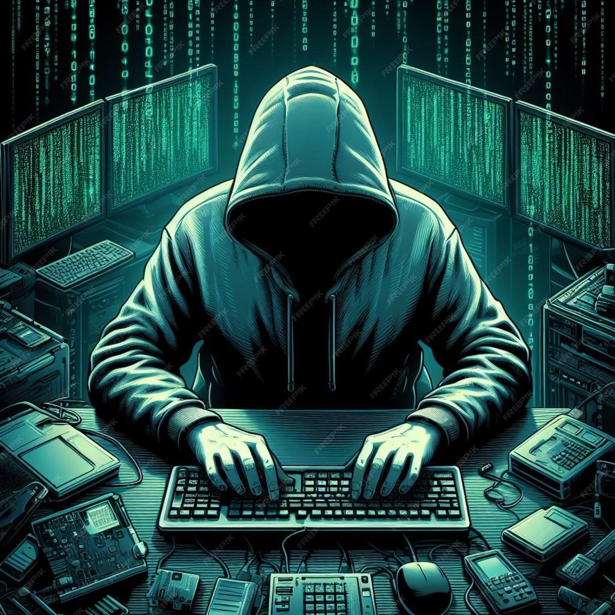 Premium AI Image | hacker hacker photo cyber crime coding photo a boy ...