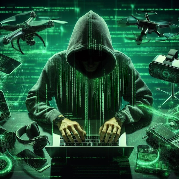 Premium AI Image | hacker hacker photo cyber crime coding photo a boy ...
