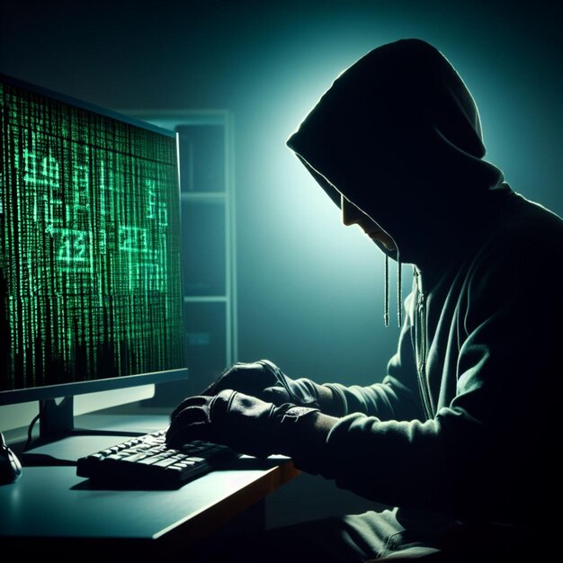 Premium AI Image | hacker hacker photo cyber crime coding photo a boy ...