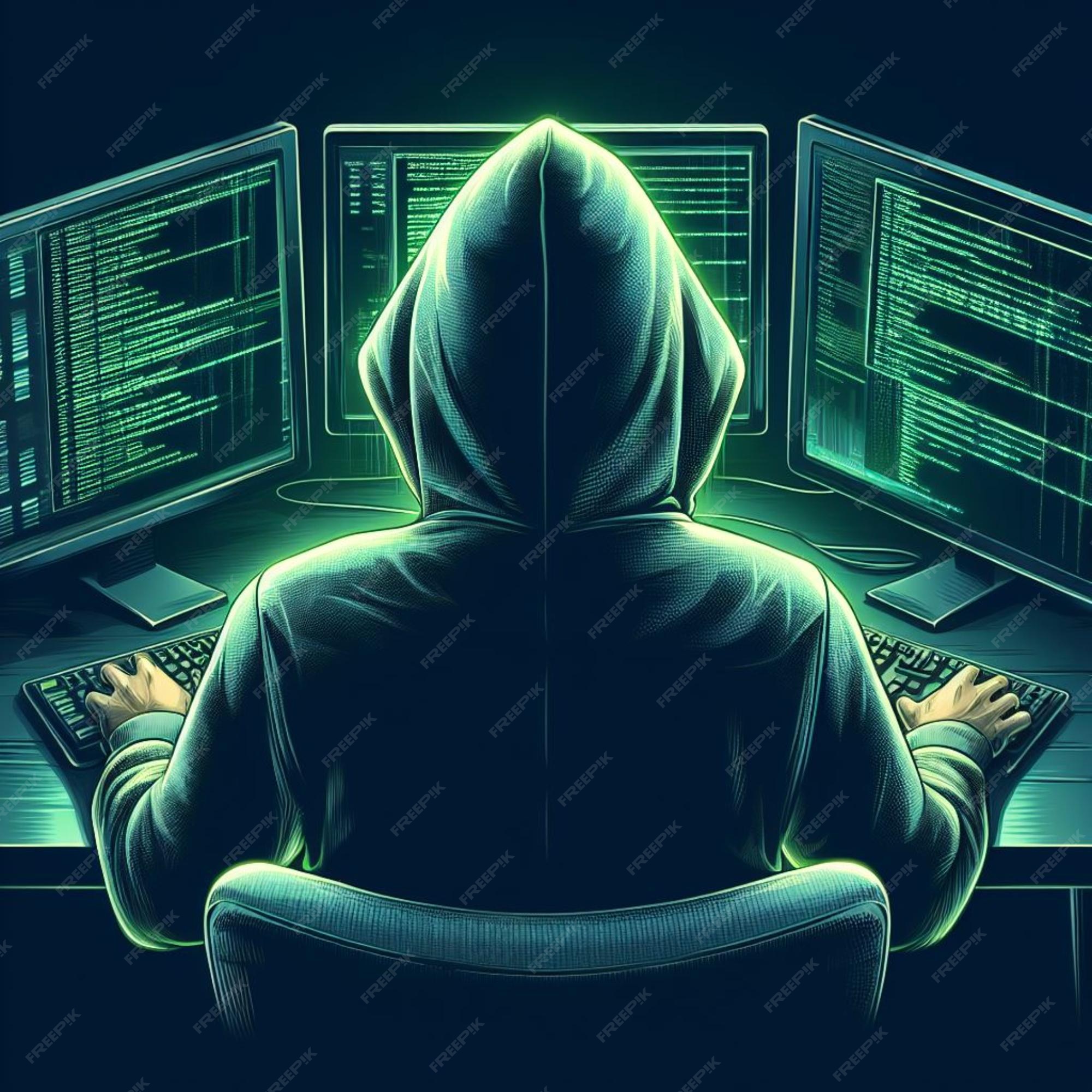 Premium AI Image | hacker hacker photo cyber crime coding photo a boy ...