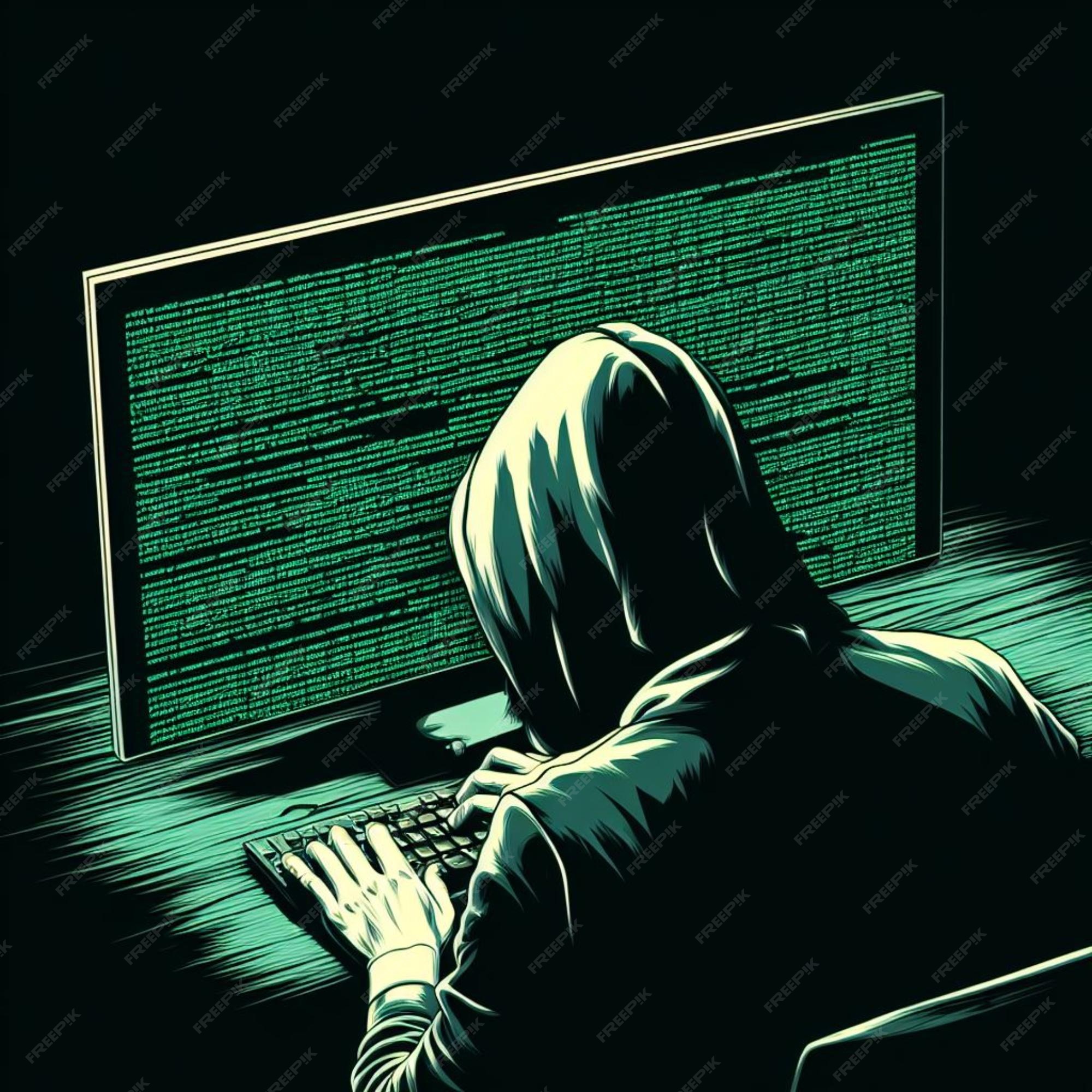 Premium AI Image | hacker hacker photo cyber crime coding photo a boy ...