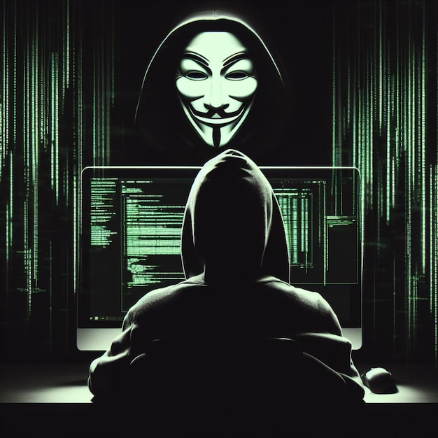 Premium AI Image | hacker hacker photo cyber crime coding photo a boy ...