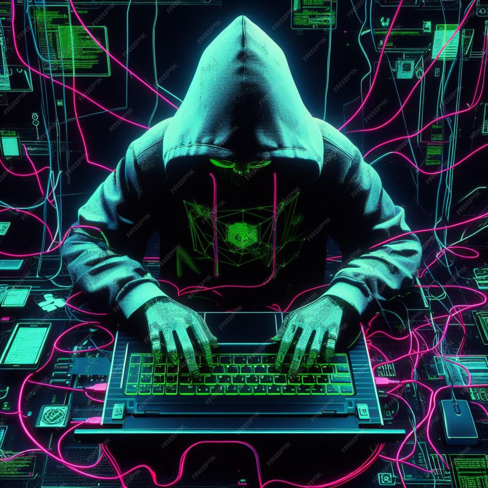 Premium AI Image | hacker hacker photo cyber crime coding photo a boy ...