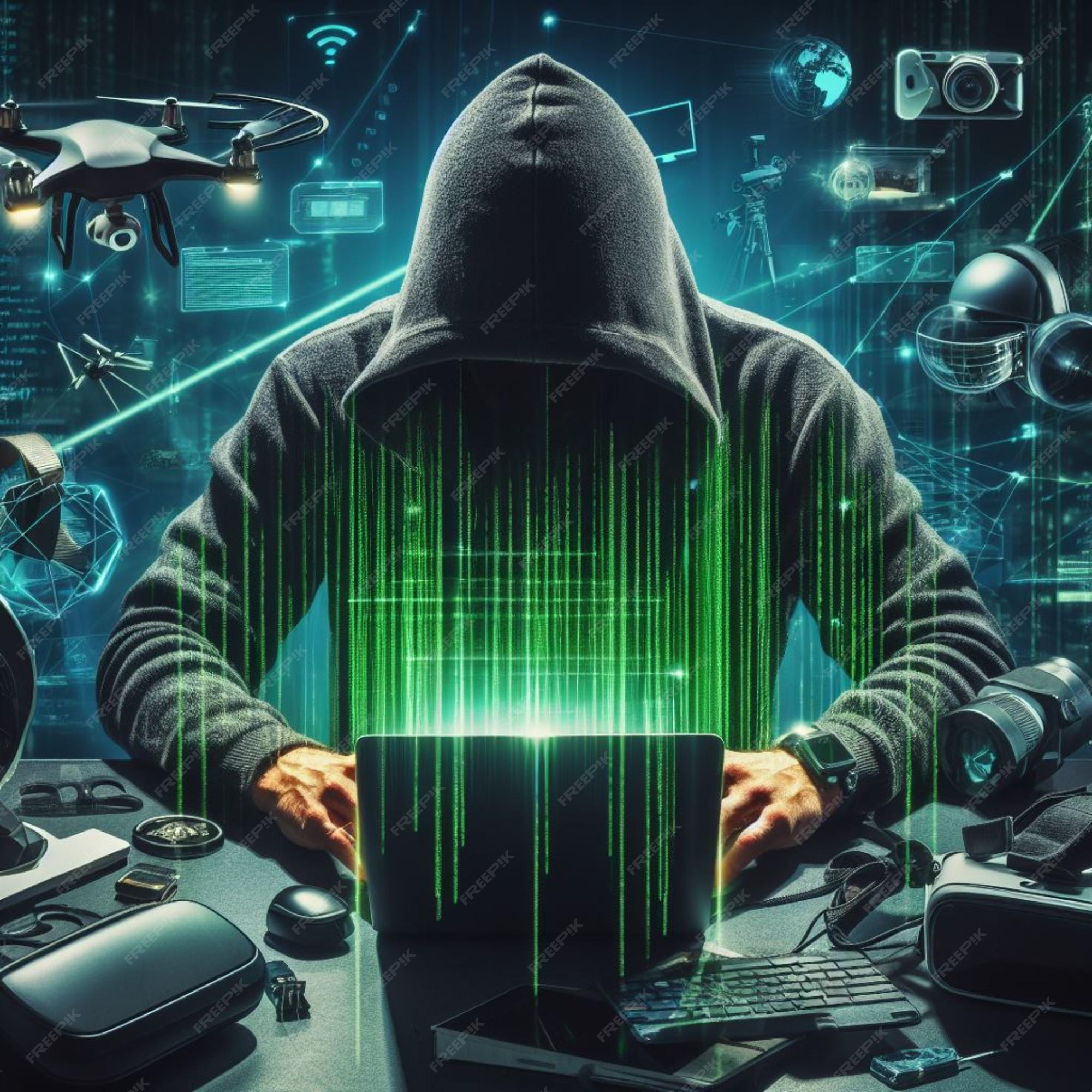 Premium AI Image | hacker hacker photo cyber crime coding photo a boy ...