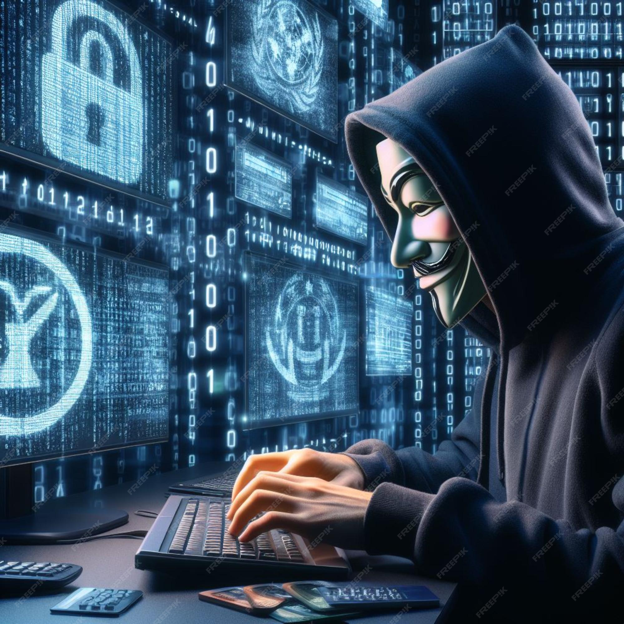Premium AI Image | hacker hacker photo cyber crime coding photo a boy ...