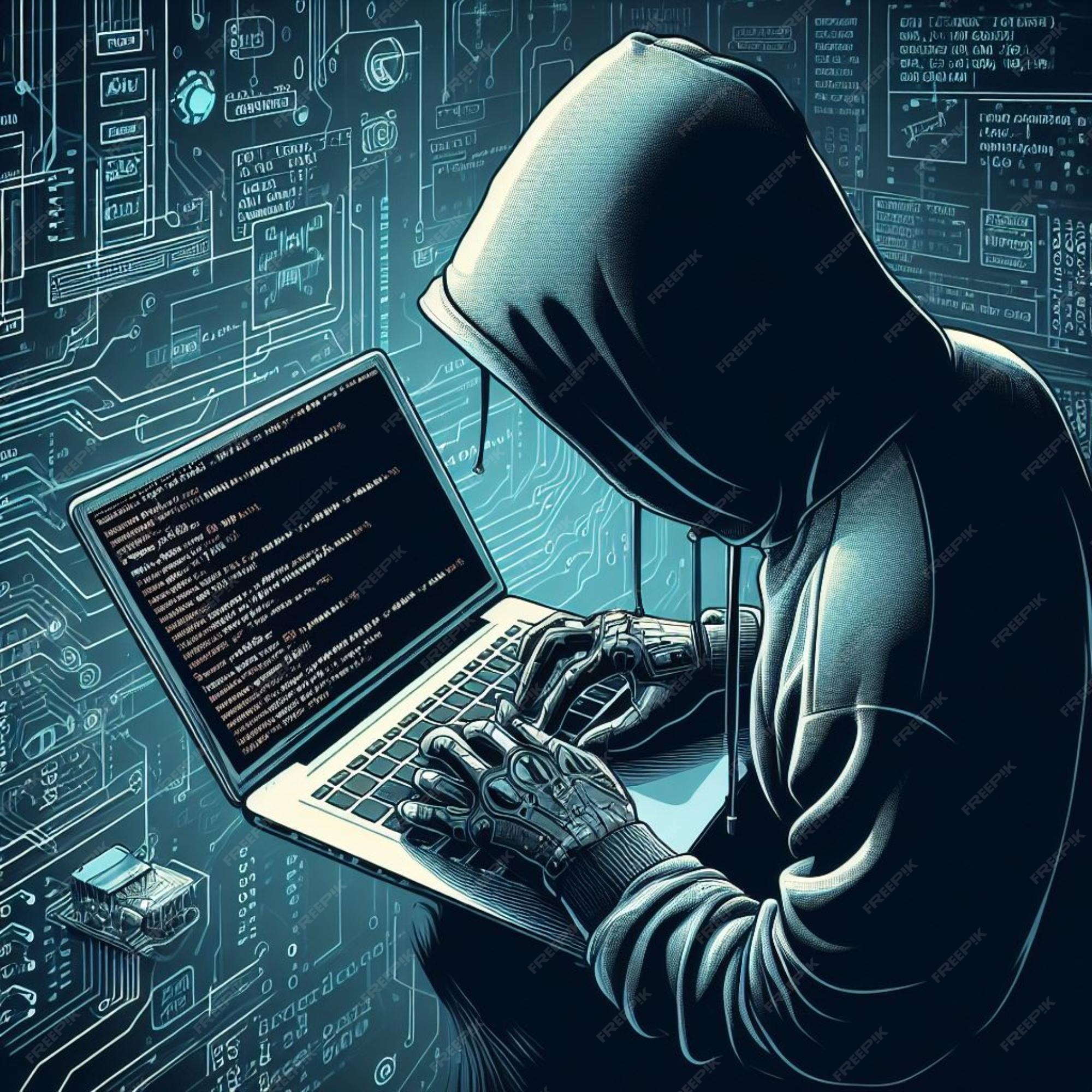 Premium AI Image | hacker hacker photo cyber crime coding photo a boy coding hacker computer ...