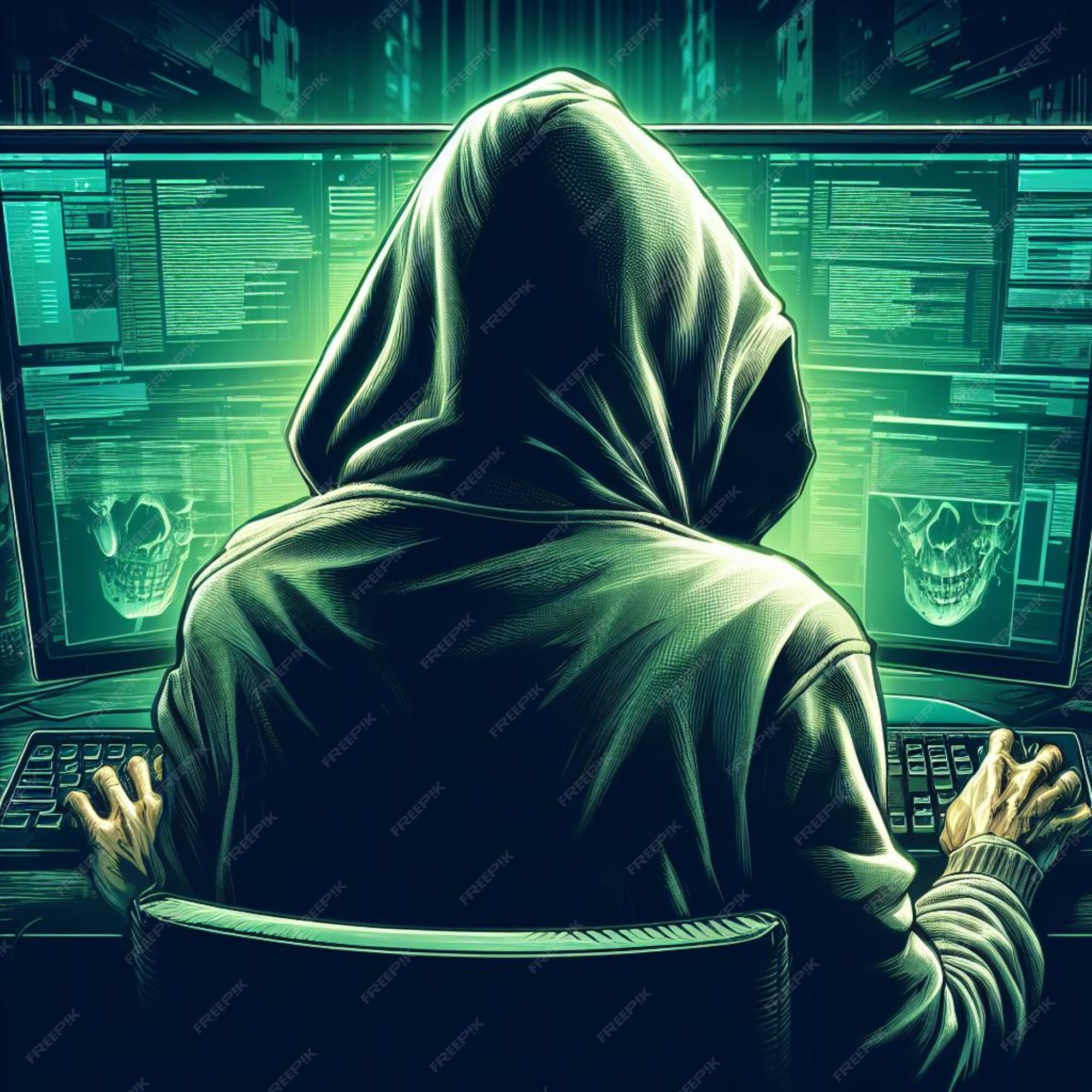 Premium AI Image | hacker hacker photo cyber crime coding photo a boy ...