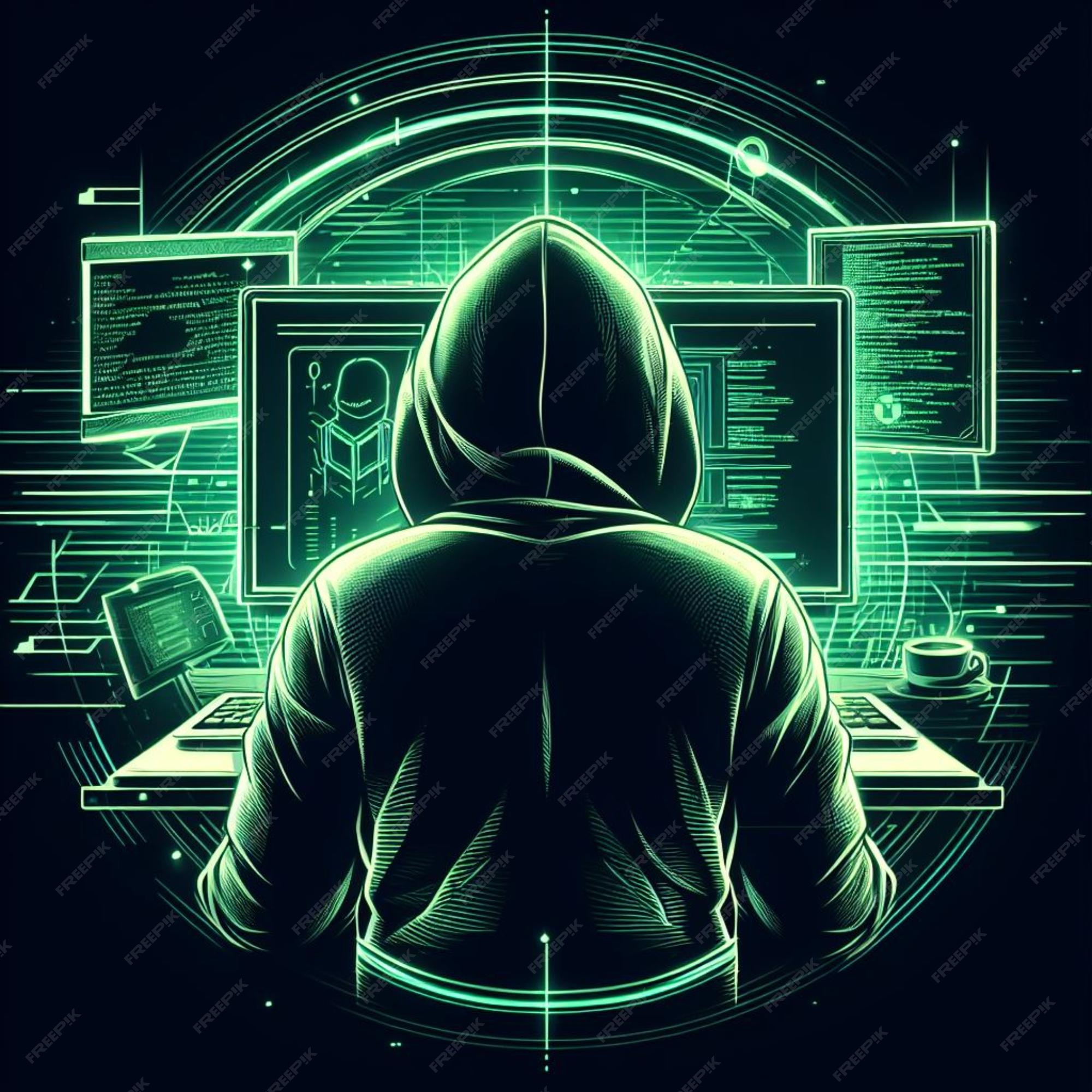 Premium AI Image | hacker hacker photo cyber crime coding photo a boy ...
