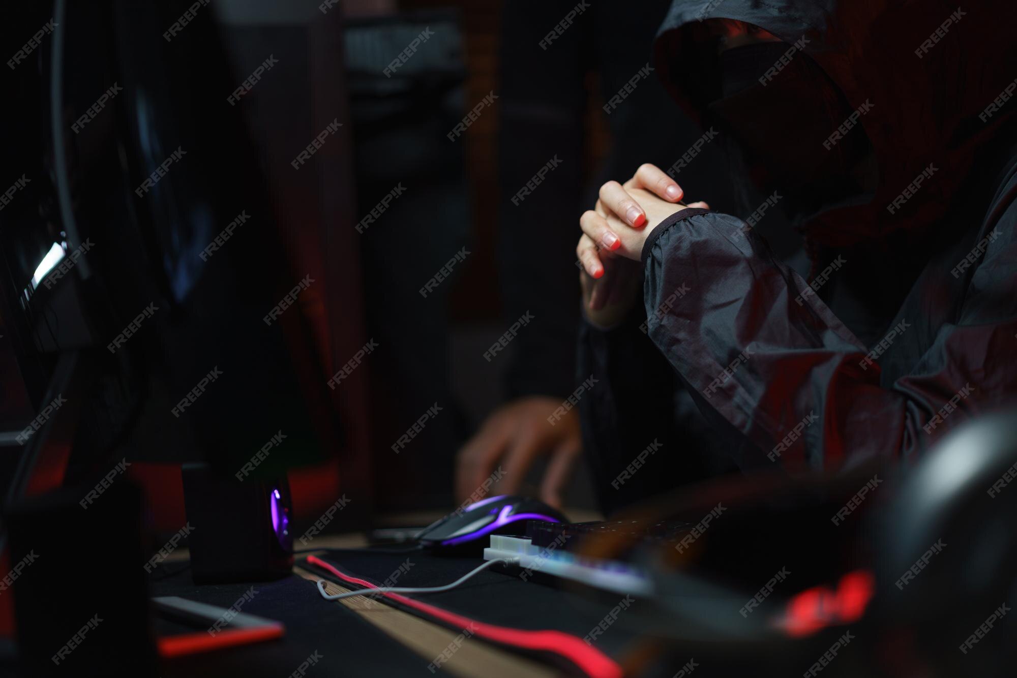 Premium Photo | Hacker team looking code on screen concentrated while ...