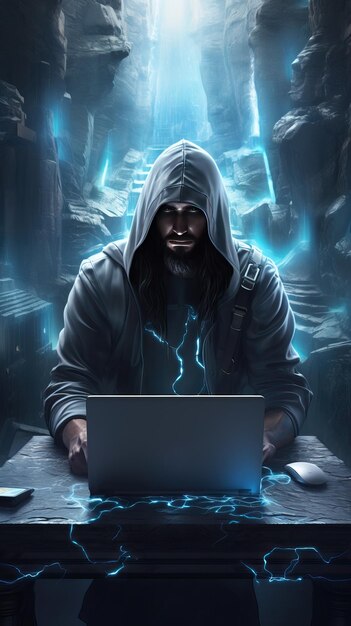 Premium AI Image | Hacker typing on laptop anonymous concept Generative AI Premium AI Image | Hacker typing on laptop anonymous concept Generative AI