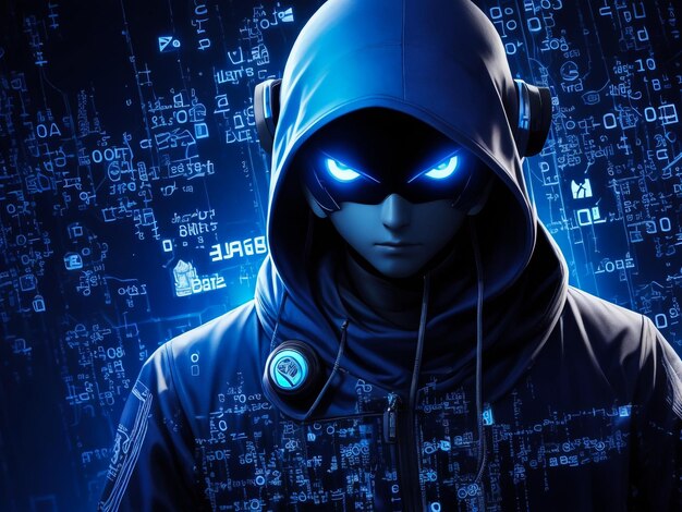 Premium Ai Image Hacker Using The Internet Hacked Abstract Computer Server Database Network 6637