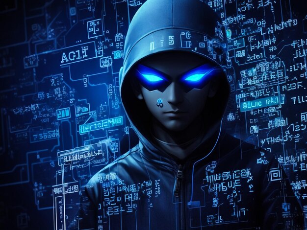 Premium Photo Hacker Using The Internet Hacked Abstract Computer