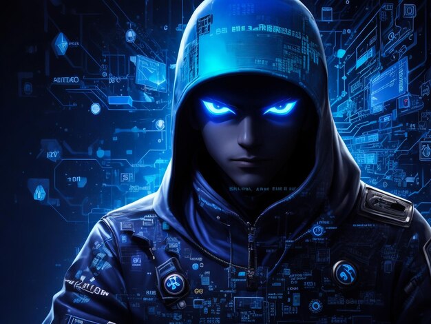 Premium Photo Hacker Using The Internet Hacked Abstract Computer