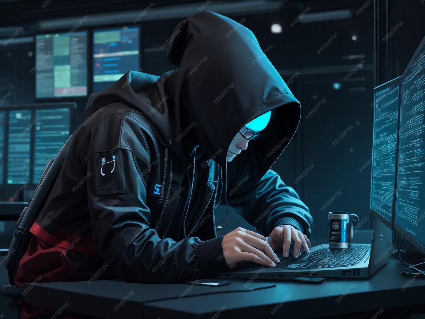 Premium Photo | Hacker using laptop computer with html code and map ...