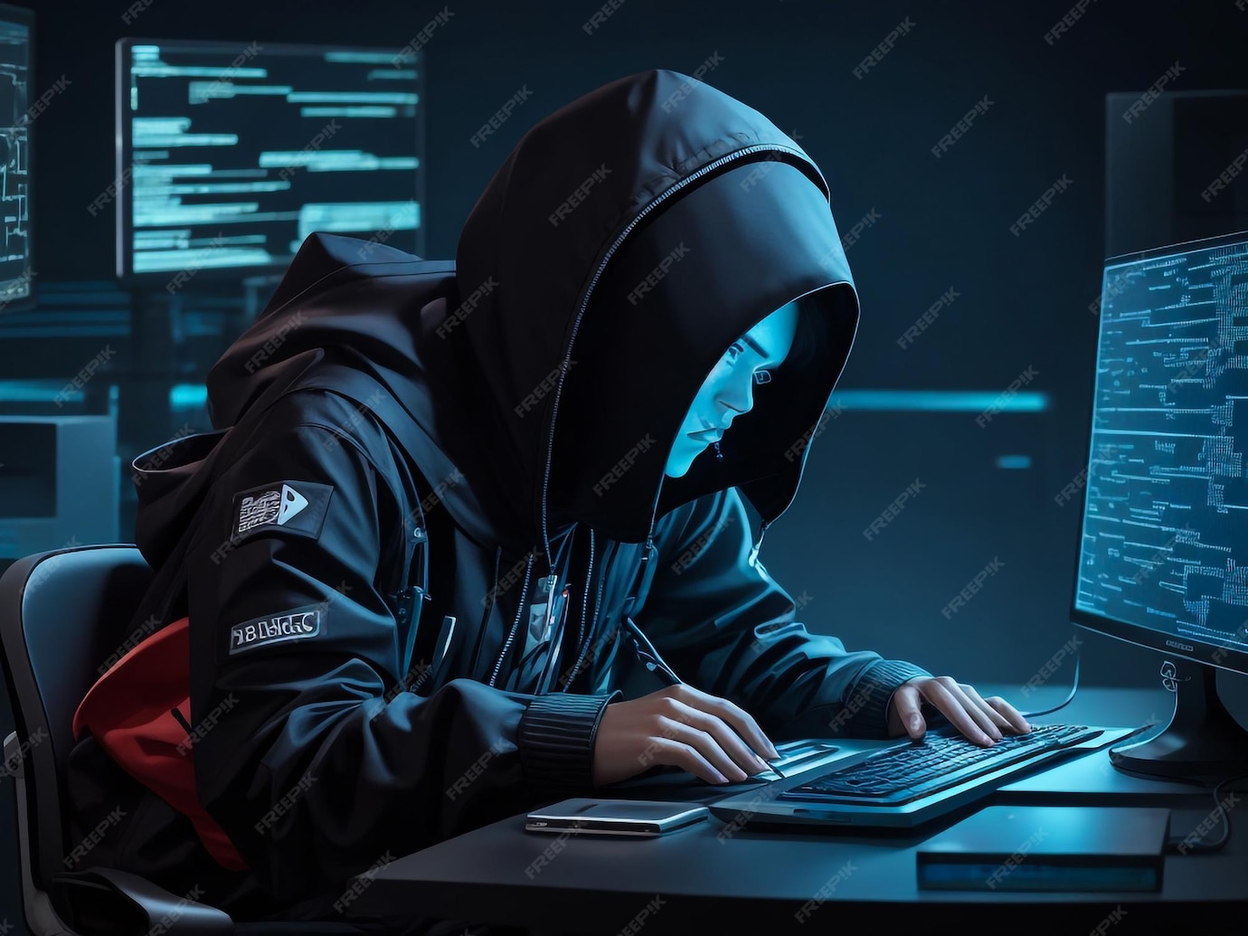 Premium Photo | Hacker using laptop computer with html code and map ...