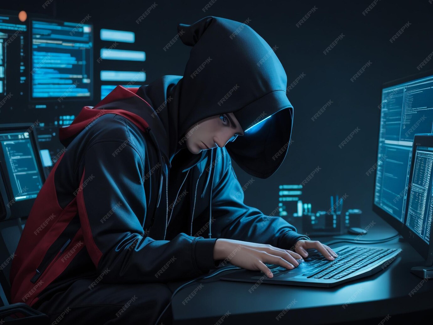 Premium Photo | Hacker using laptop computer with html code and map ...