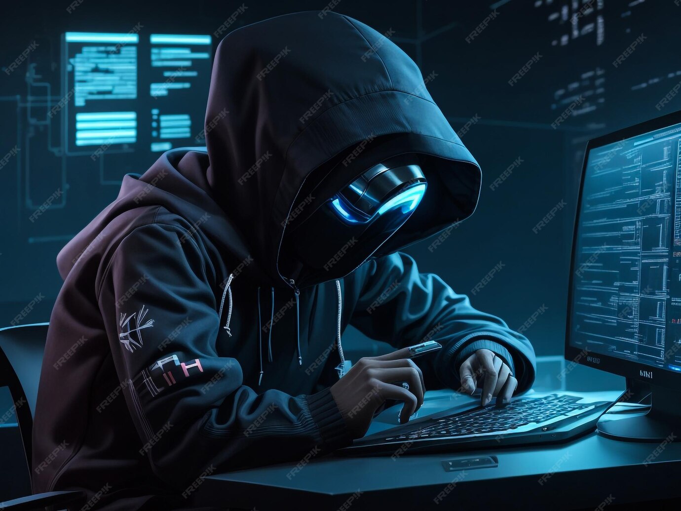 Premium Photo | Hacker using laptop computer with html code and map ...