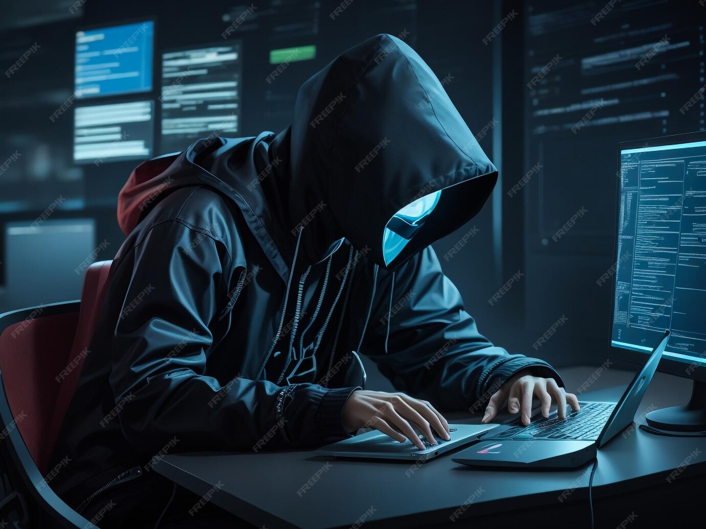 Premium Photo | Hacker using laptop computer with html code and map Attack and programming ...