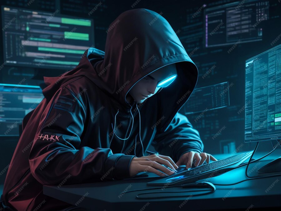 Premium Photo | Hacker using laptop computer with html code and map ...
