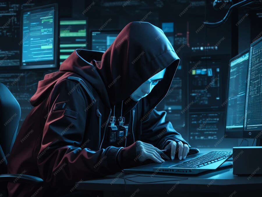 Premium Photo | Hacker using laptop computer with html code and map ...