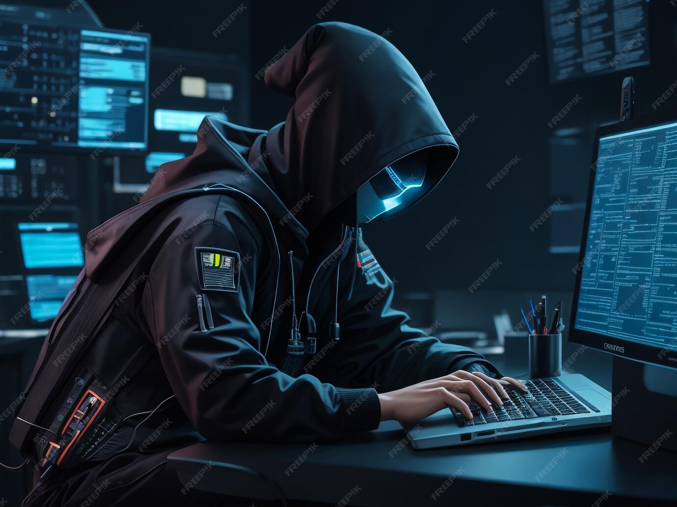 Premium Photo | Hacker using laptop computer with html code and map Attack and programming ...