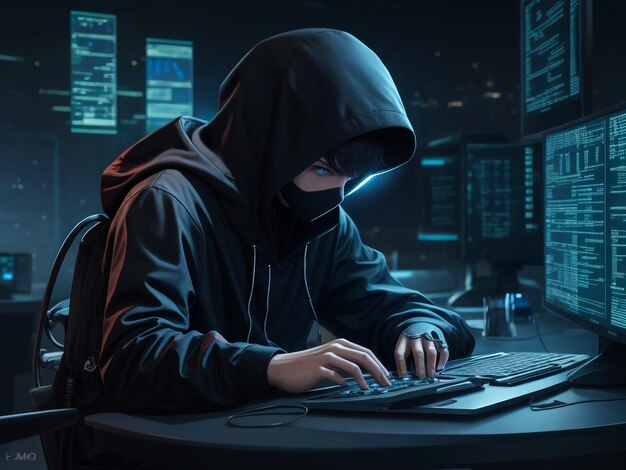 Premium Photo | Hacker Using Laptop Computer With Html Code And Map 