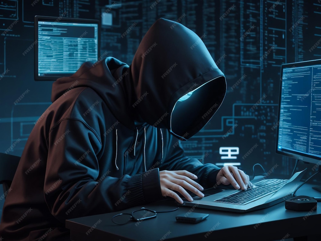 Premium Photo | Hacker using laptop computer with html code and map ...