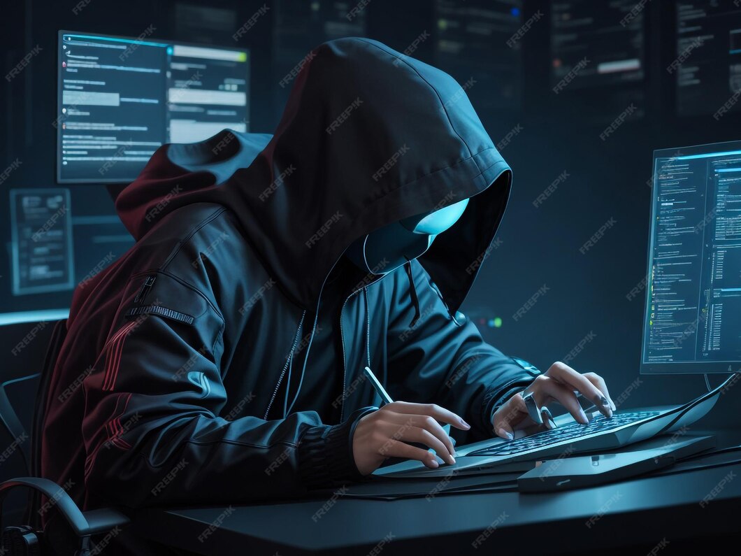 Premium Photo | Hacker using laptop computer with html code and map ...