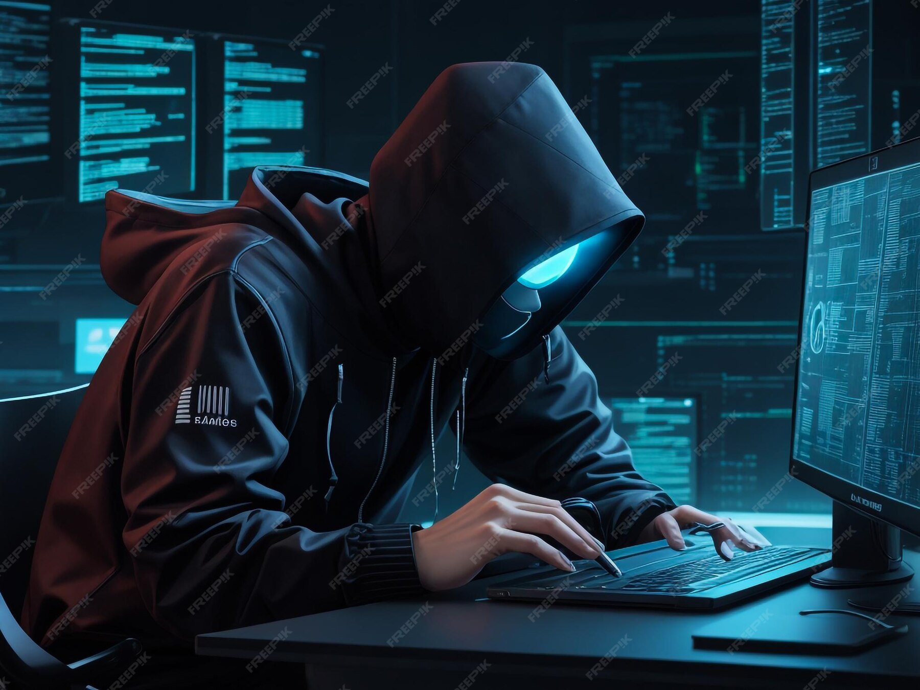 Premium Photo | Hacker using laptop computer with html code and map ...