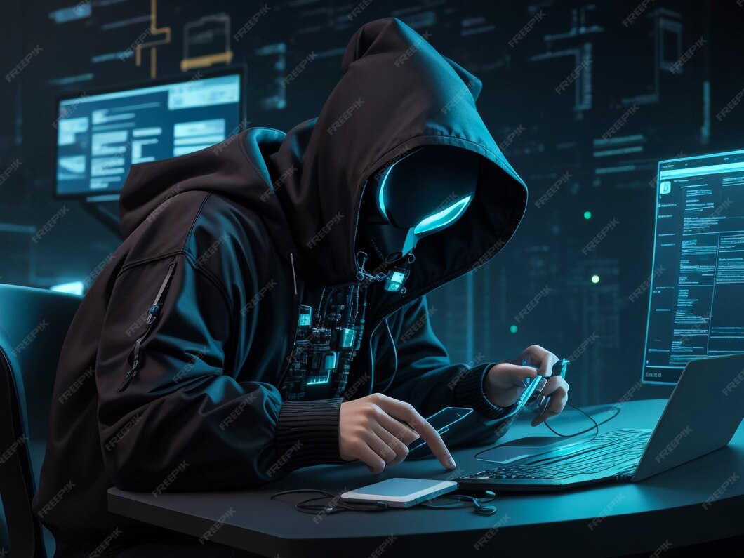 Premium Photo | Hacker using laptop computer with html code and map ...