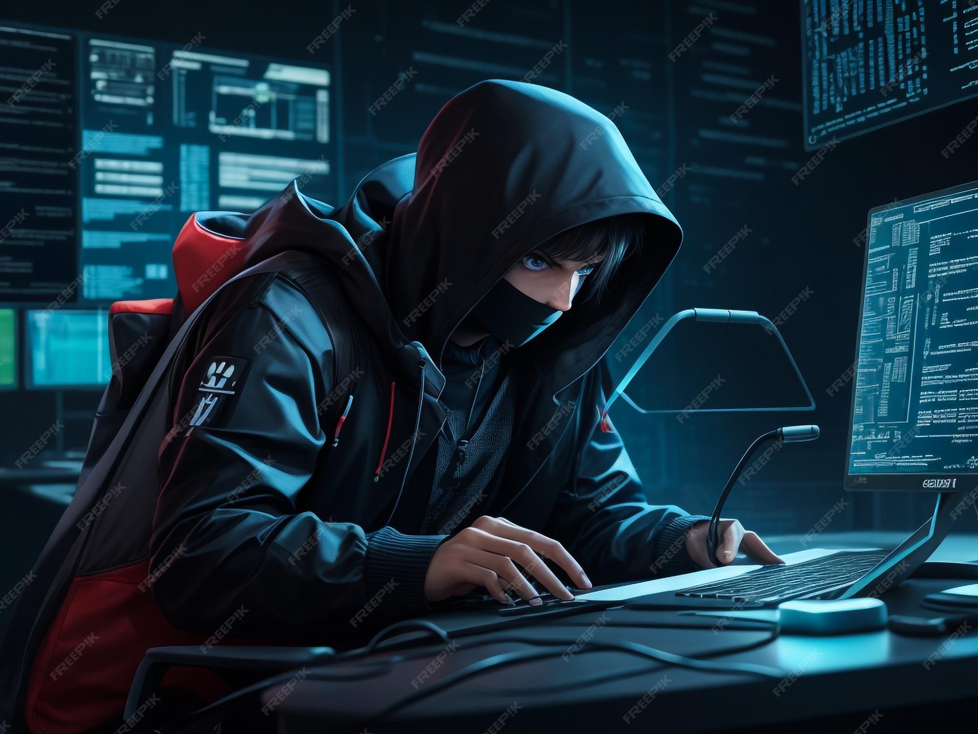 Premium Photo | Hacker using laptop computer with html code and map ...