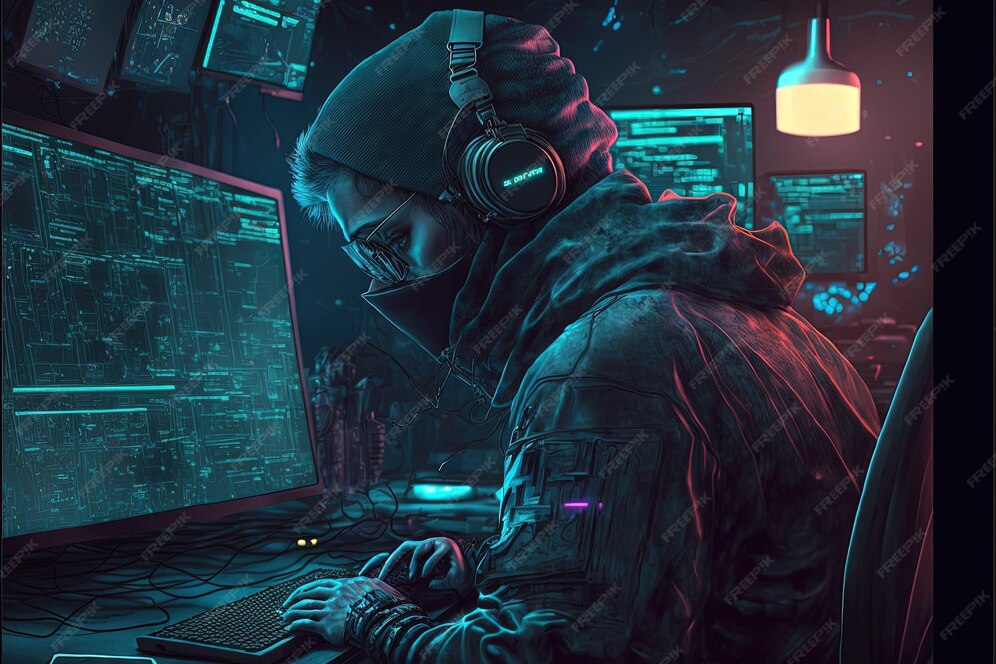 Premium Photo A Hacker Working On Computer Internet Security Network Programming Generative Ai