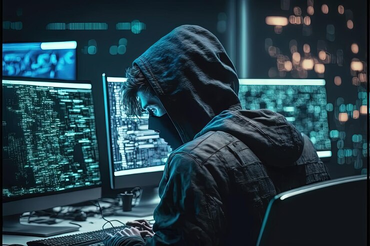 Premium Photo | A hacker working on computer internet security network programming Generative Ai