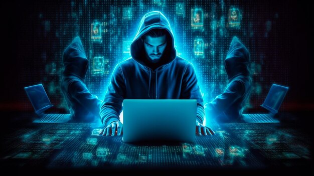 Premium Photo | Hacker working on laptop Premium Photo | Hacker working on laptop