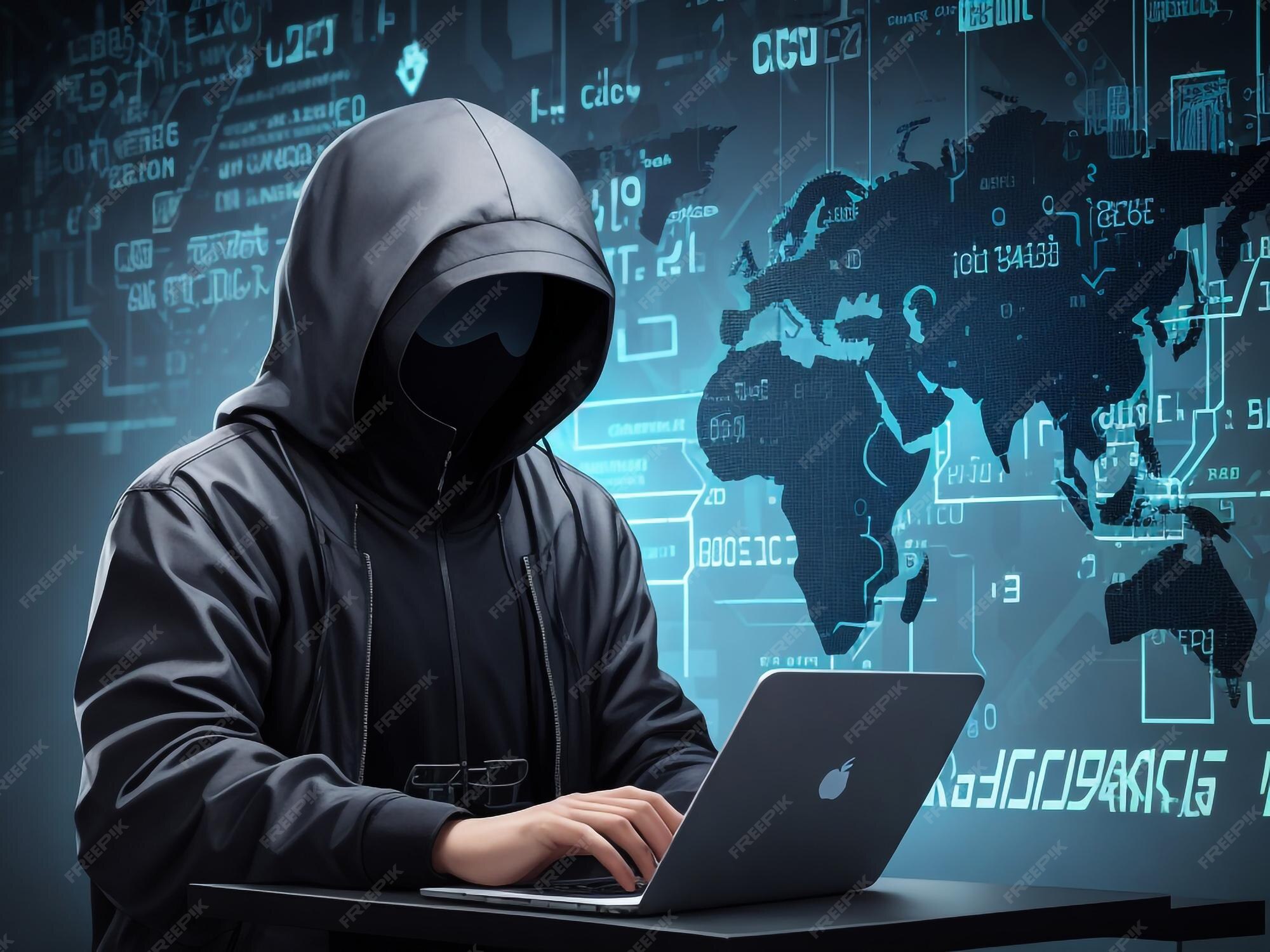 Premium Photo | Hacking and attack concept Hacker using abstract laptop with binary code digital ...