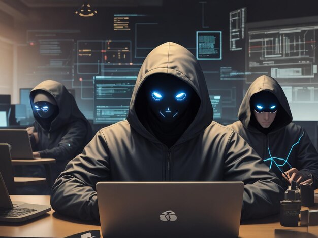 Premium Photo | Hacking and attack concept Hacker using abstract laptop with binary code digital ...