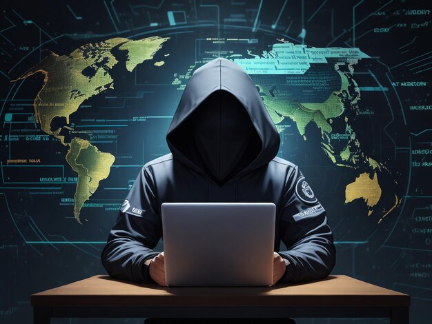Premium Photo | Hacking and attack concept Hacker using abstract laptop with binary code digital ...