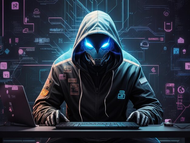 Premium Photo Hacking And Malware Concept Faceless Hacker Using