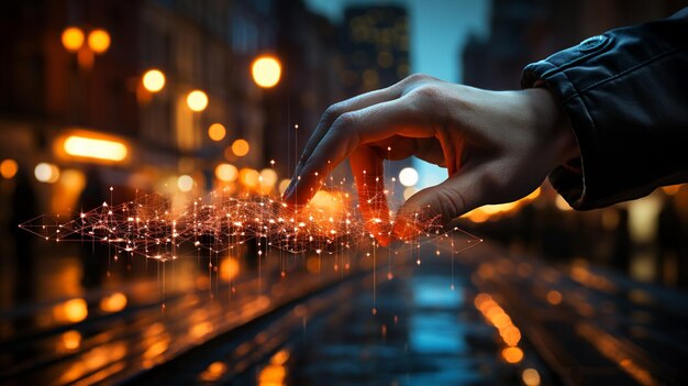 Premium AI Image | hand holding glowing glowing lights in dark Premium AI Image | hand holding glowing glowing lights in dark