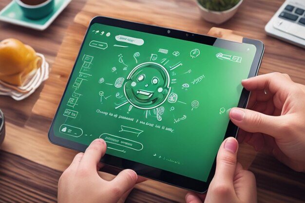 Premium Photo | Hand holding tablet with with AI or Artificial ... Premium Photo | Hand holding tablet with with AI or Artificial ...