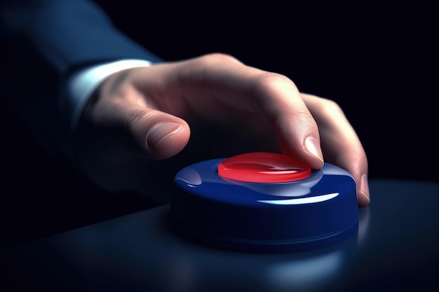 Premium AI Image | Hand pressing red button business concept background ... Premium AI Image | Hand pressing red button business concept background ...