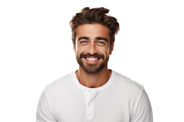 Premium Photo Handsome Man With A Joyful Smile Isolated On White