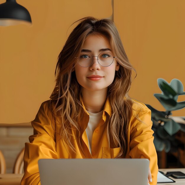 Happy Beautiful Business Woman In Office Woman In A Suit Is Posing For