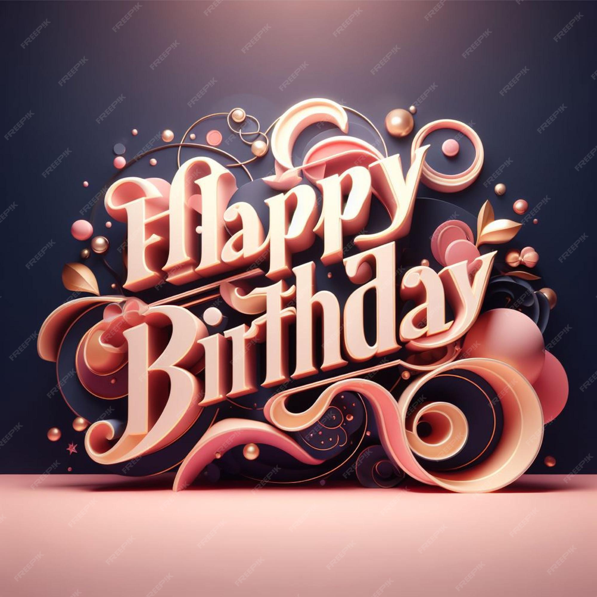 Premium Photo | Happy birthday 3d text in unique way ai generated Premium Photo | Happy birthday 3d text in unique way ai generated