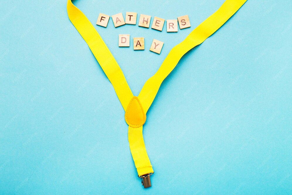 Premium Photo Happy Fathers Day Lettering Made By Wooden Cubes On A
