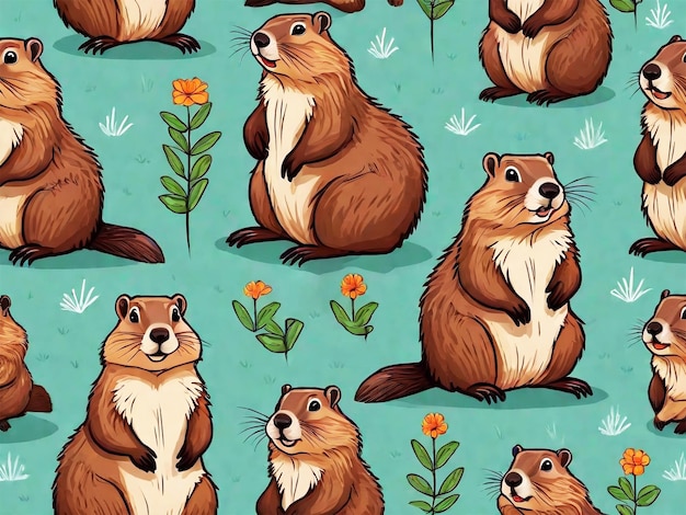 Premium AI Image | Happy Groundhog Day Diagram with illustrations of ... Premium AI Image | Happy Groundhog Day Diagram with illustrations of ...
