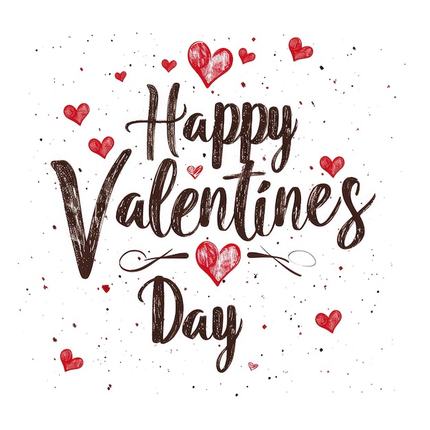 Premium Photo Happy Valentines Day Lettering Handwriting Pragma